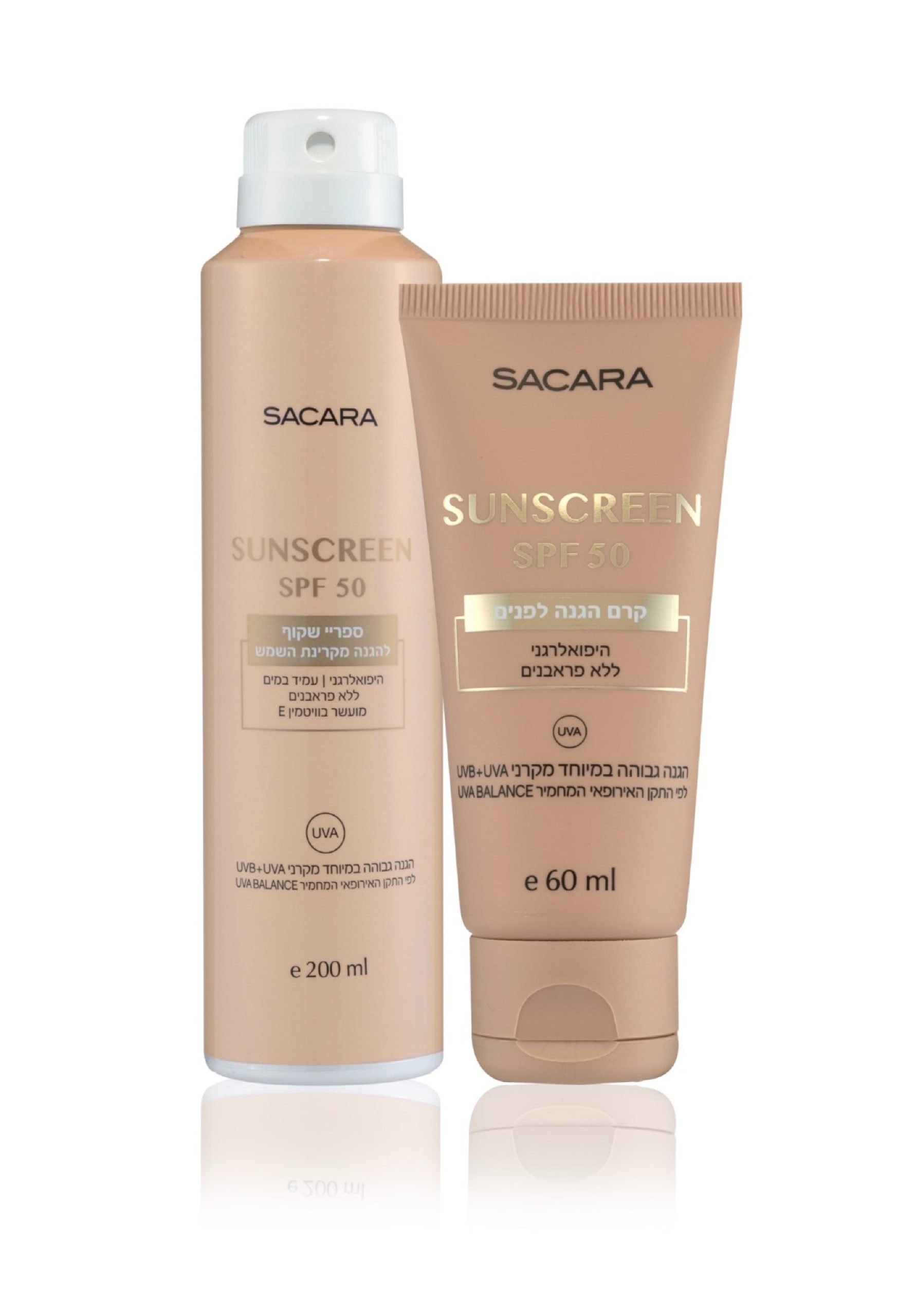 רשת SACARA מציעה לקיץ 2024: סדרת מוצרים להגנה מלאה מהשמש עם 50 SPF: קרם ...